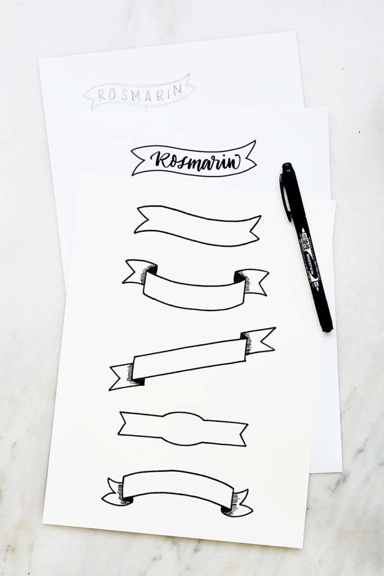 Handlettering-Kräuterschilder - Katja Haas | PapierLiebe