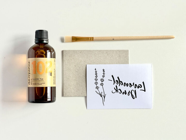 Lavendeldruck auf Papier, Karton und Stoff – Einfache Anleitung