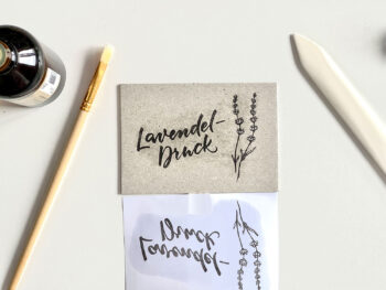 Lavendeldruck auf Papier, Karton und Stoff – Einfache Anleitung